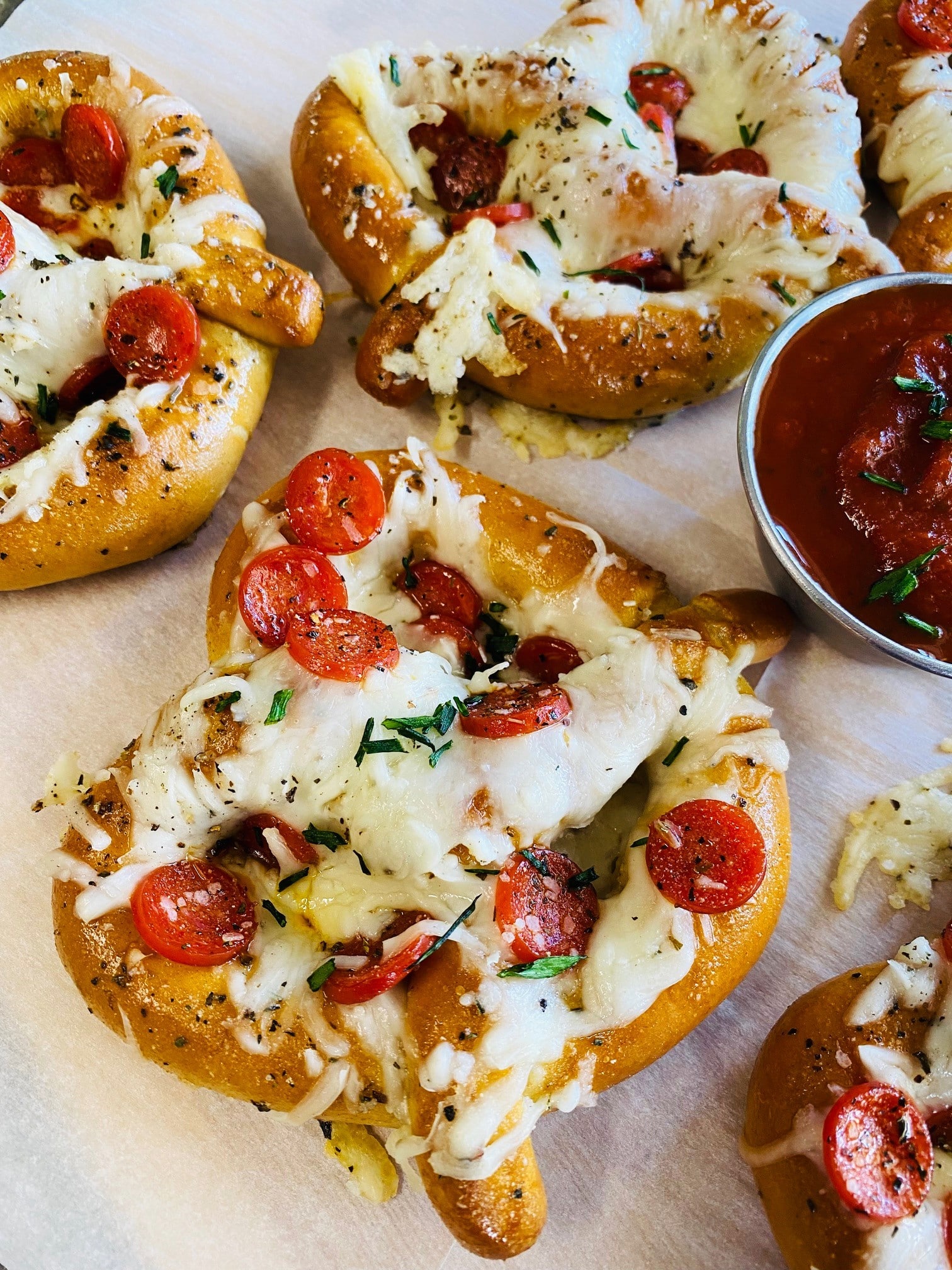 Smoked Pepperoni Pizza Pretzels - If You Give a Girl a Grill