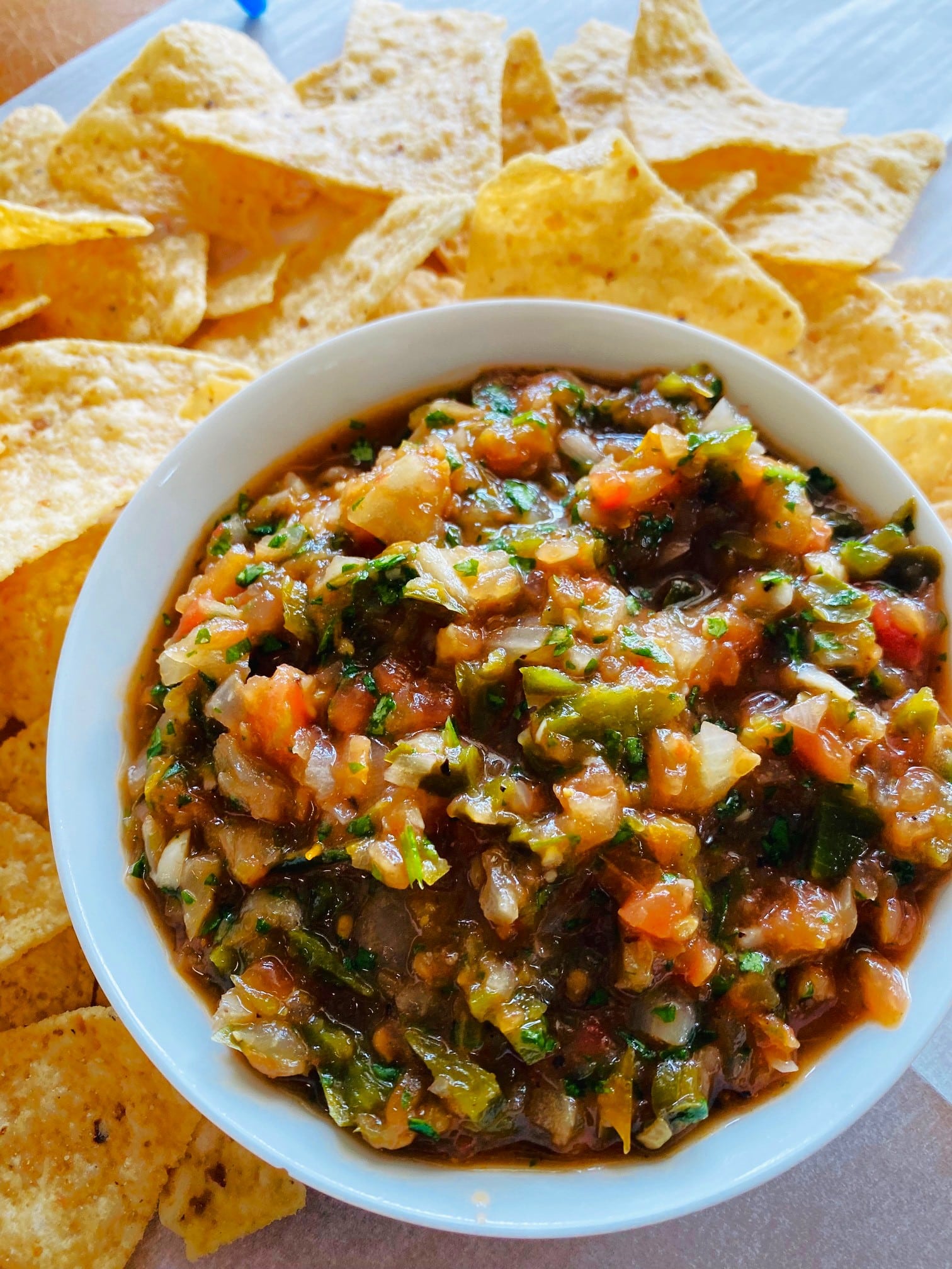 Smoked Poblano Salsa - If You Give a Girl a Grill