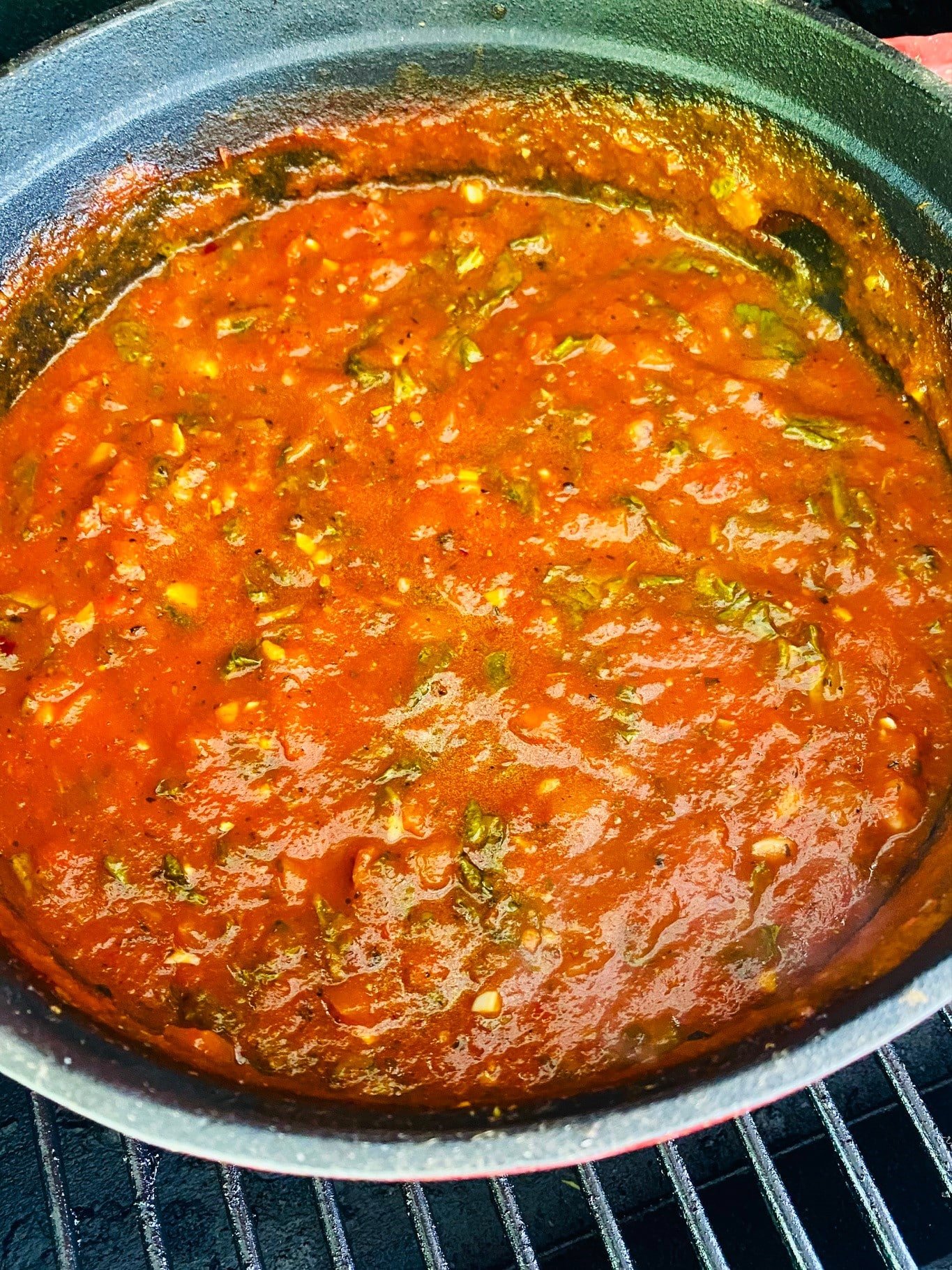 Smoked Italian Spaghetti Sauce - If You Give a Girl a Grill