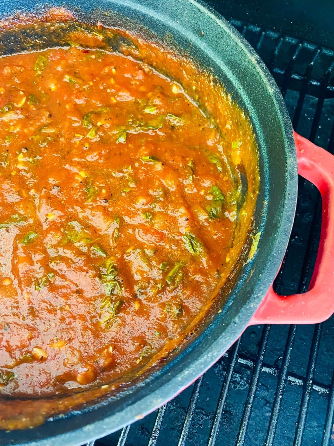 Smoked Italian Spaghetti Sauce - If You Give a Girl a Grill