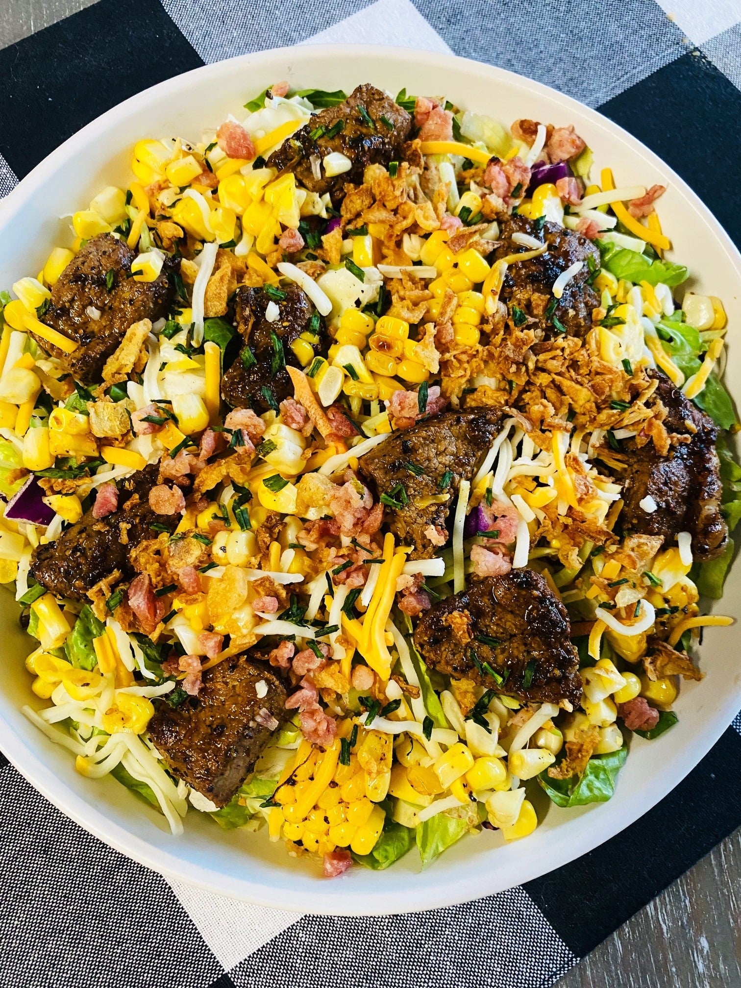 Blackstone Chopped Steak Salads - If You Give a Girl a Grill