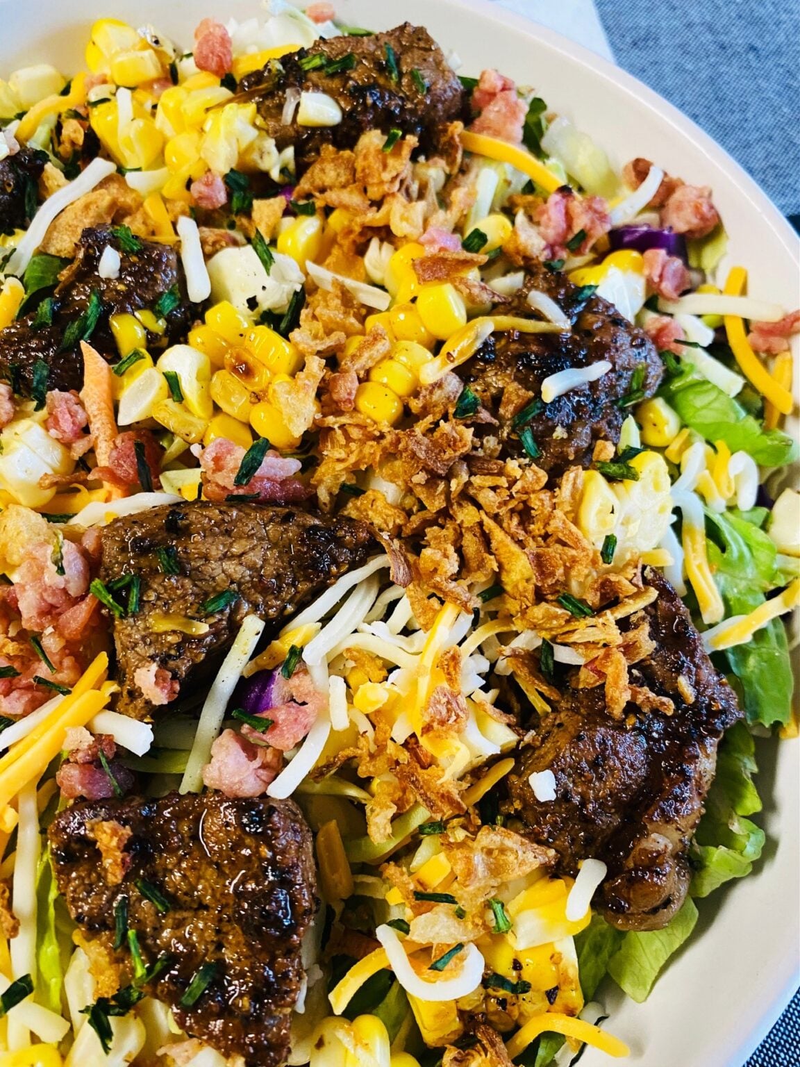 Blackstone Chopped Steak Salads - If You Give a Girl a Grill