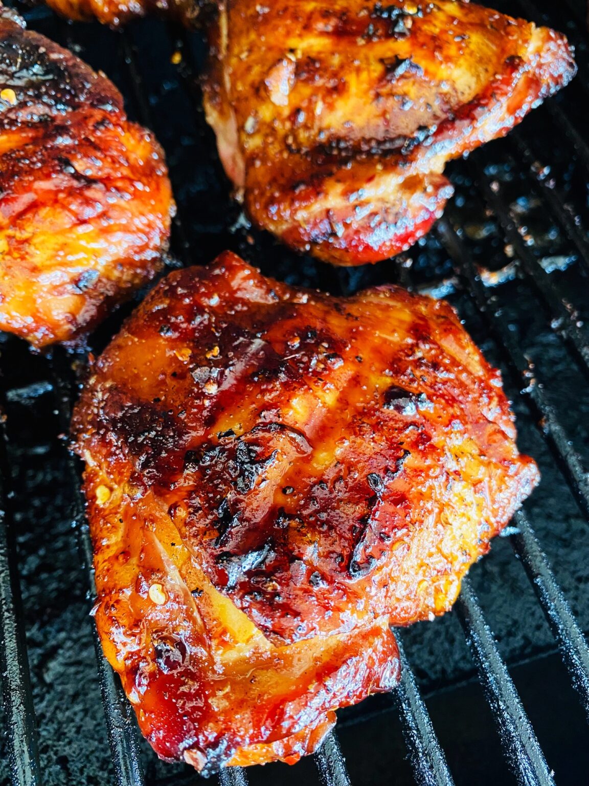 Smoked Candied Garlic Chicken Thighs - If You Give a Girl a Grill