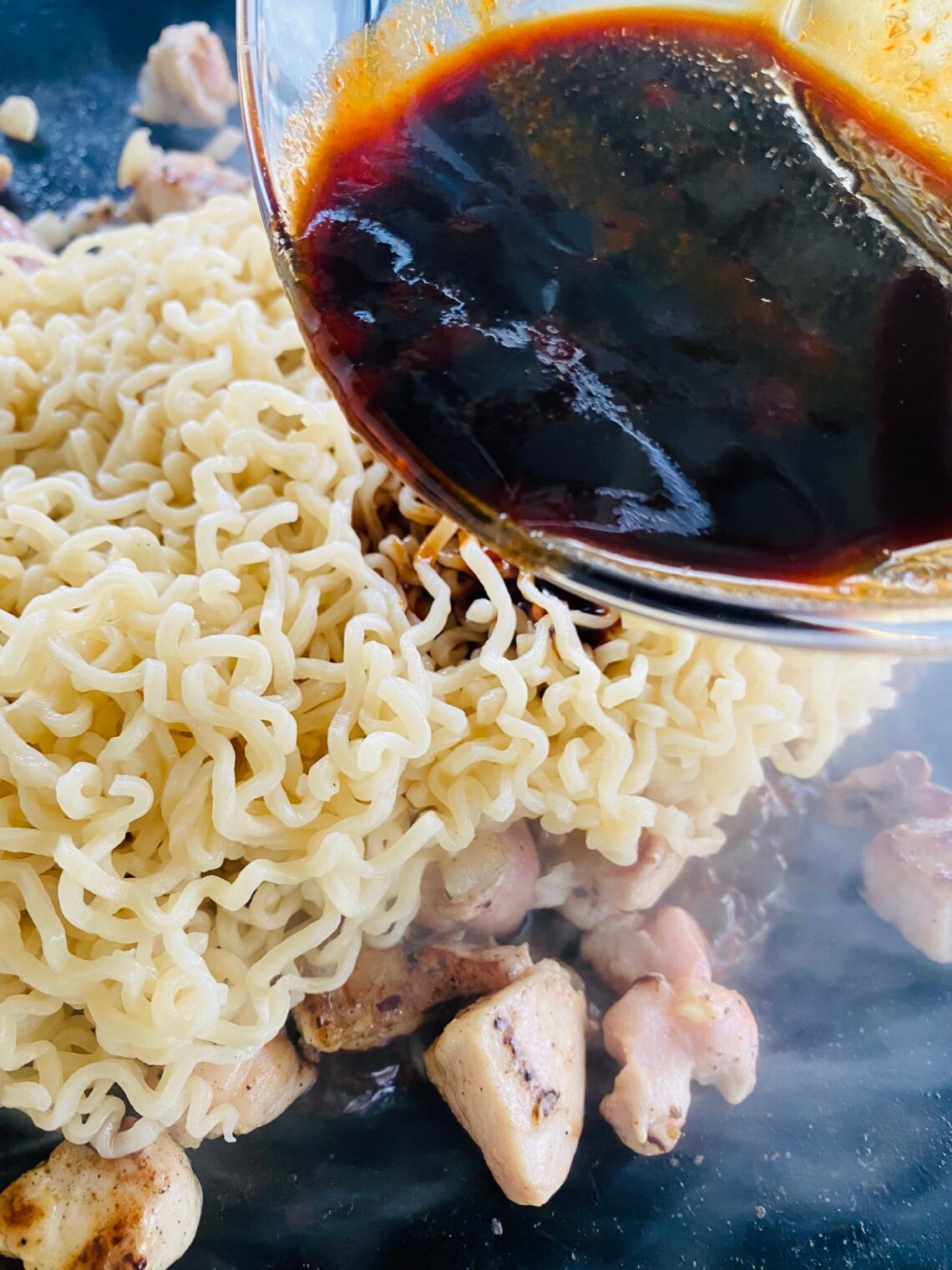 Blackstone Japanese BBQ Ramen Noodles - If You Give a Girl a Grill