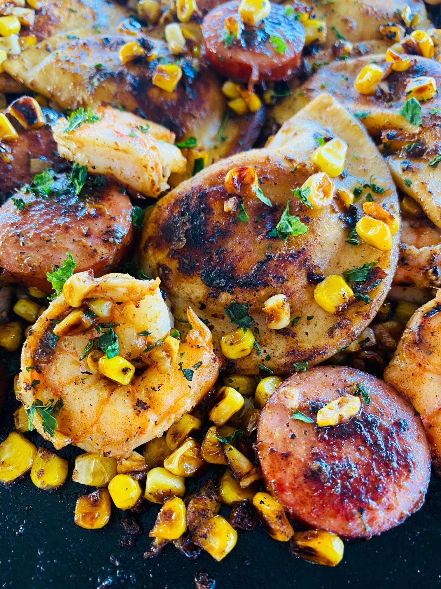 Griddle Pierogi Shrimp Boil - If You Give a Girl a Grill