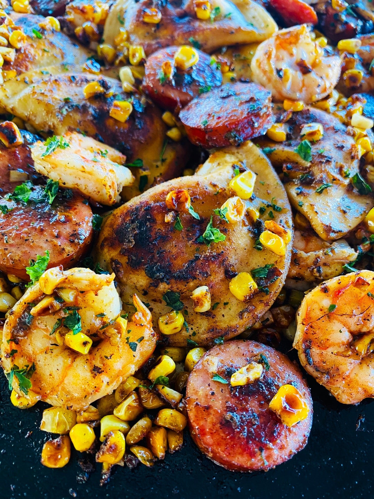 Griddle Pierogi Shrimp Boil - If You Give a Girl a Grill