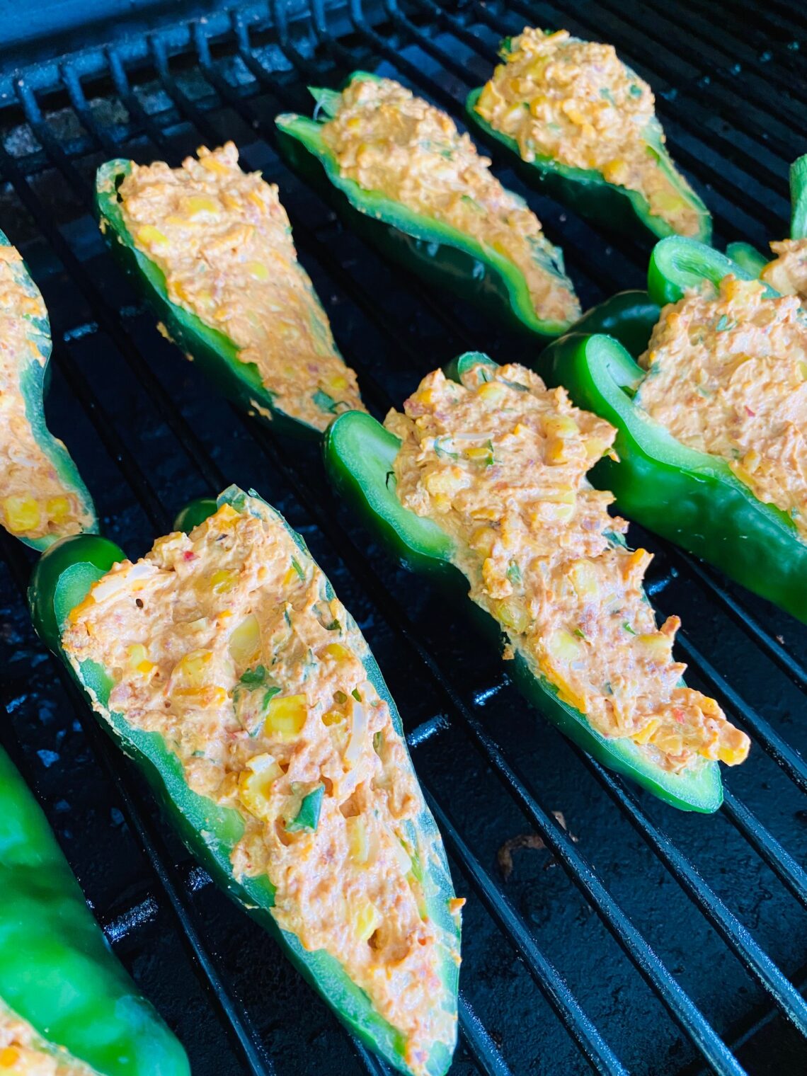 Traeger Chorizo Stuffed Poblanos - If You Give a Girl a Grill