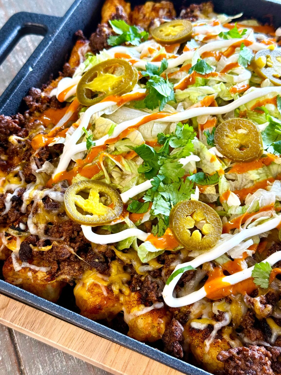 Blackstone Pizza Oven Taco Loaded Tots - If You Give a Girl a Grill