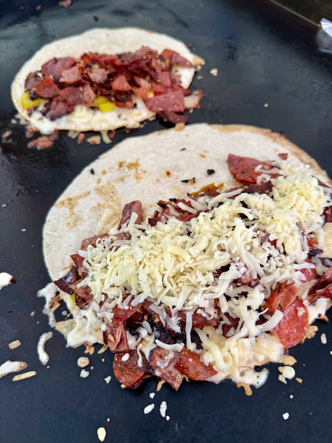 Blackstone Italian Sub Quesadillas - If You Give a Girl a Grill